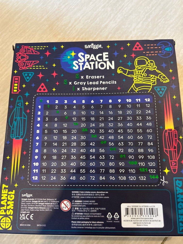 Smiggle space station eraser & pencil set, Hobbies & Toys, Stationery ...
