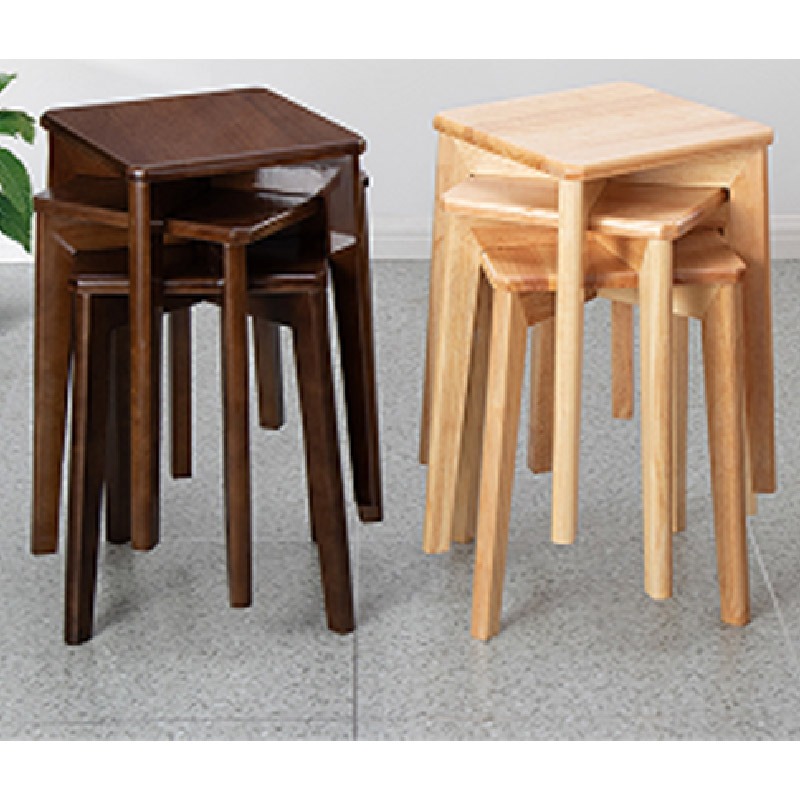 Solid wood square stool, Furniture & Home Living, Furniture, Chairs on ...