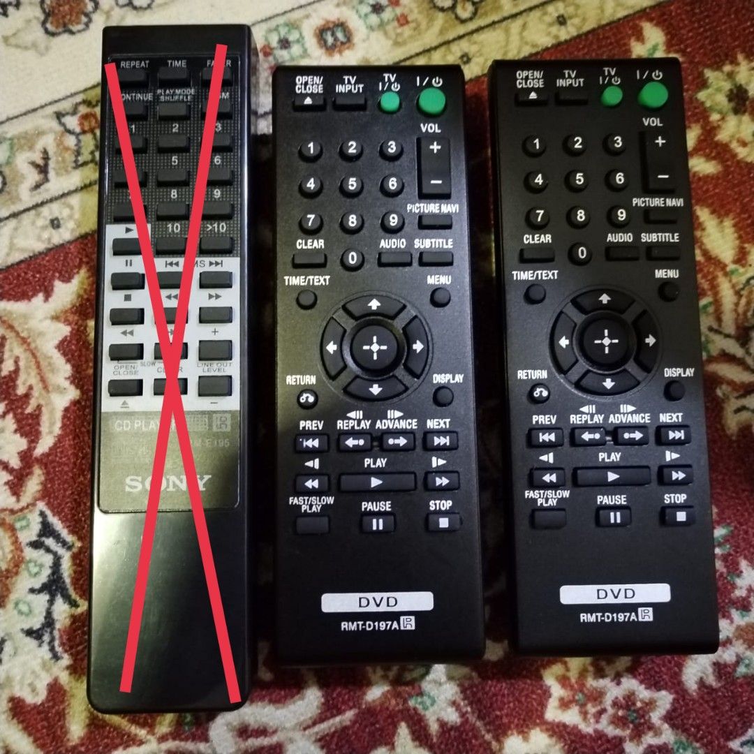 Sony CD and DVD remote conrol CDP DVP, TV & Home Appliances, TV ...