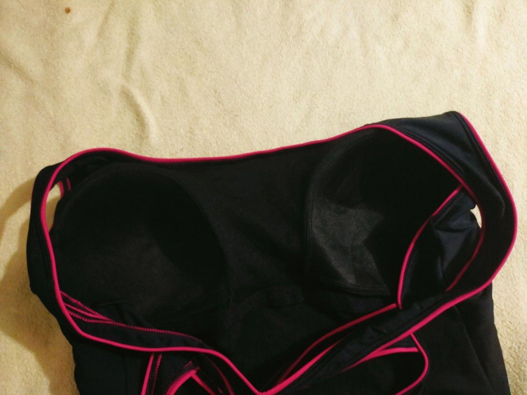 Speedo Plus Size Ultraback Black Pink One Piece Swimsuit Womens