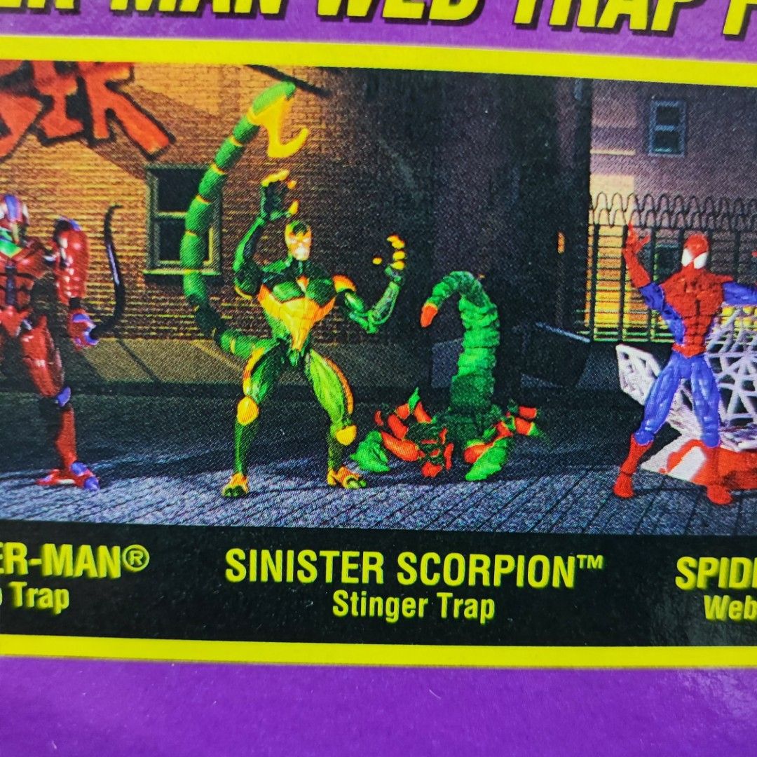 Spiderman Web Trap Sinister Scorpion Toybiz 1997, Hobbies & Toys, Toys & Games on Carousell