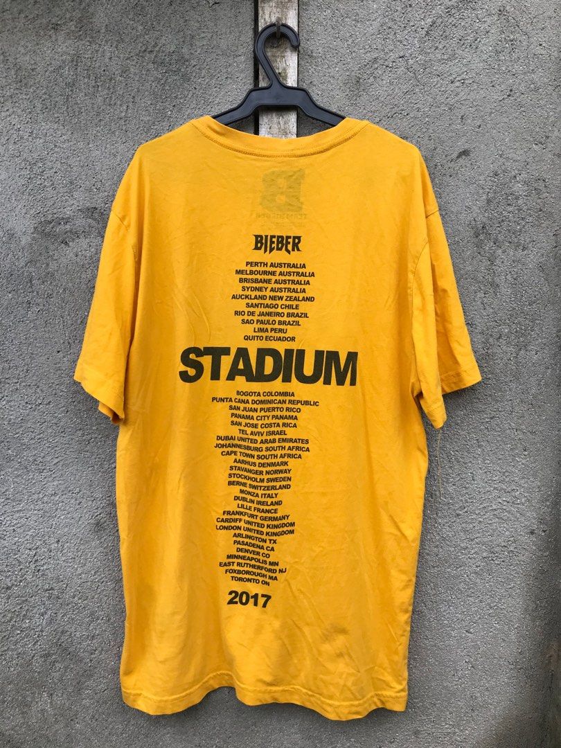 STADIUM Bieber Merch, Men's Fashion, Tops & Sets, Tshirts & Polo Shirts ...