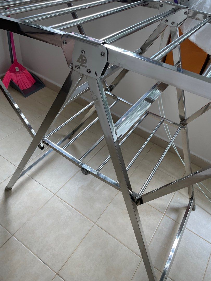Stainless steel clothes drying rack, Furniture & Home Living, Home ...