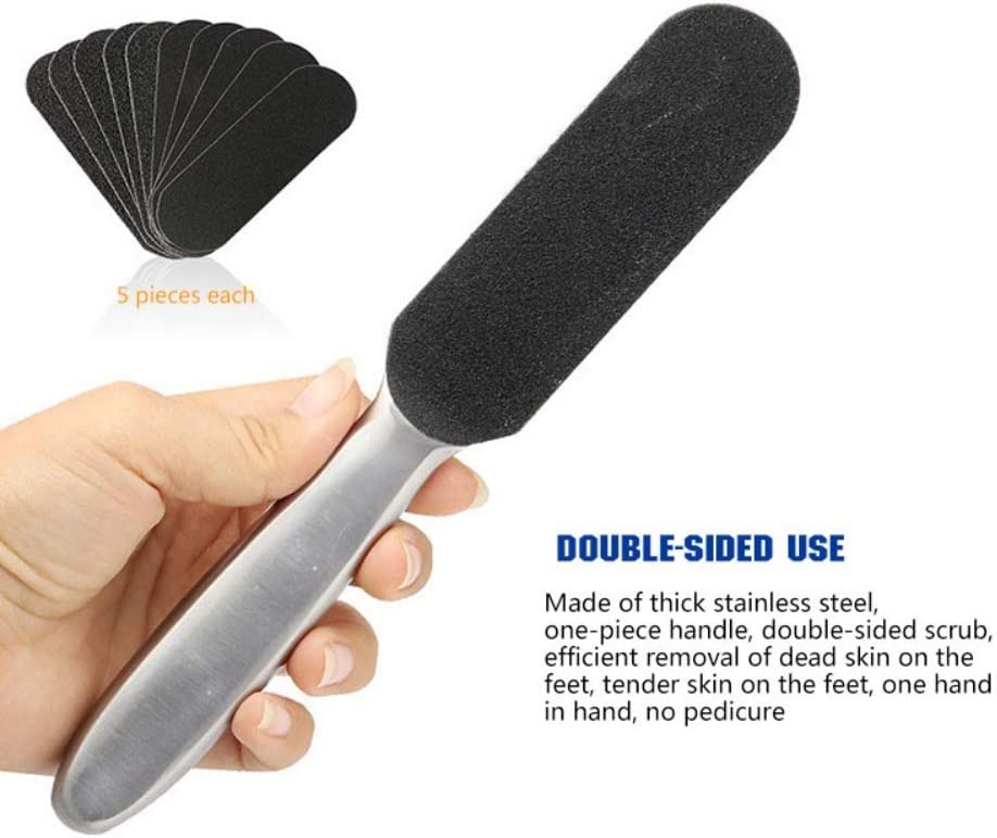 Stainless steel foot file with refill grits, Health & Nutrition ...