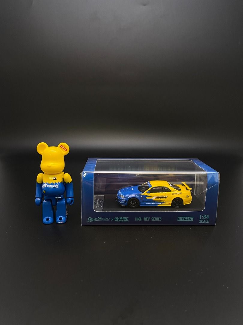 Stance Hunters GT-R R34 Z-Tune Spoon with Figure bear brick, 興趣及遊戲, 玩具 ...