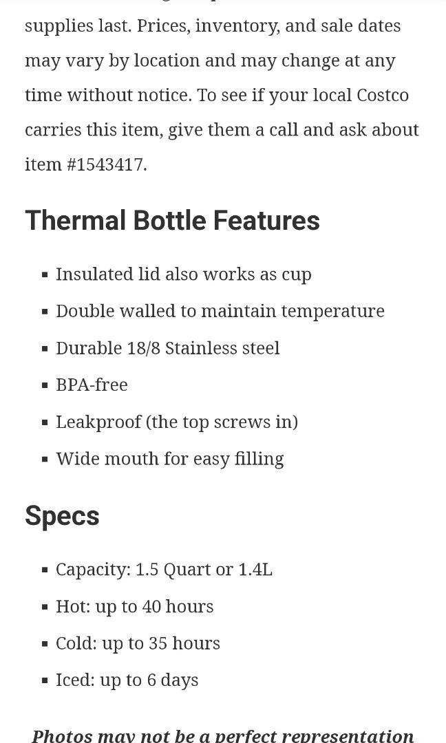 STANLEY PENDLETON THERMAL BOTTLE 1.4 L, Furniture & Home Living ...