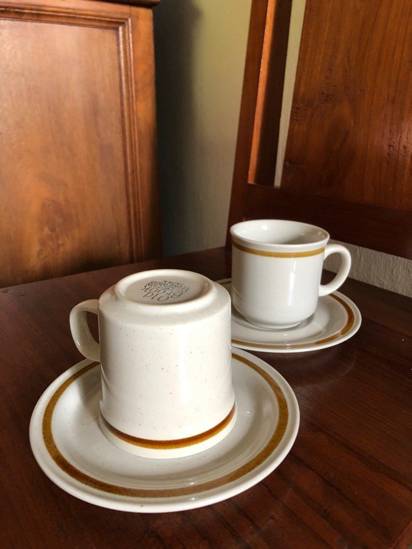 Stoneware cups and saucers, Furniture & Home Living, Kitchenware ...