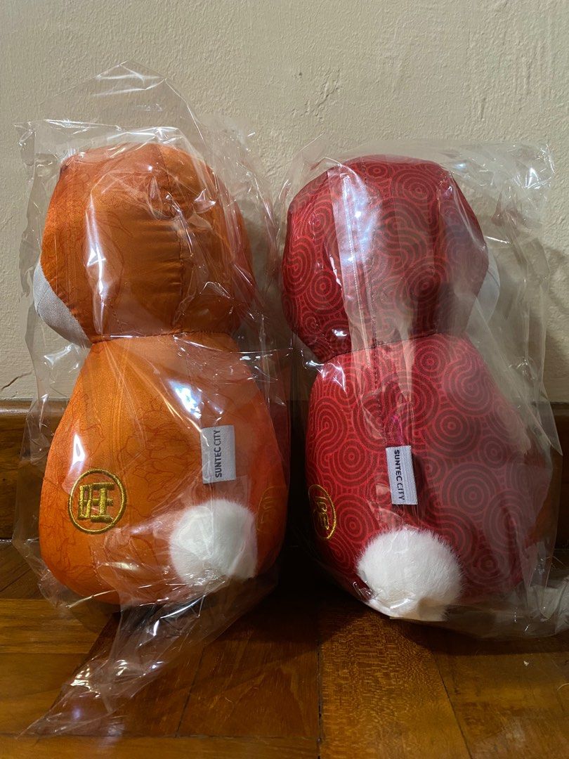 Suntec Rabbit Zodiac Plush (1 Red, 2 Orange), Hobbies & Toys, Toys ...
