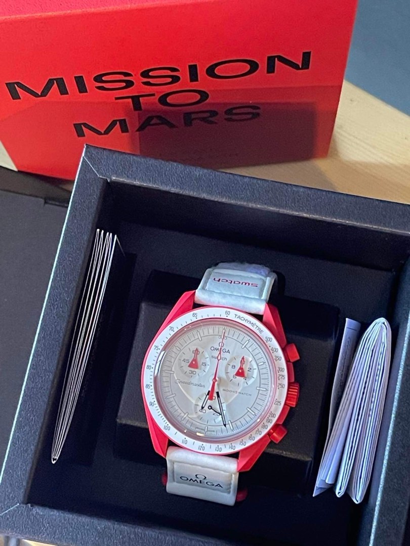 Swatch x Omega Mission to Mars, Men's Fashion, Watches & Accessories ...
