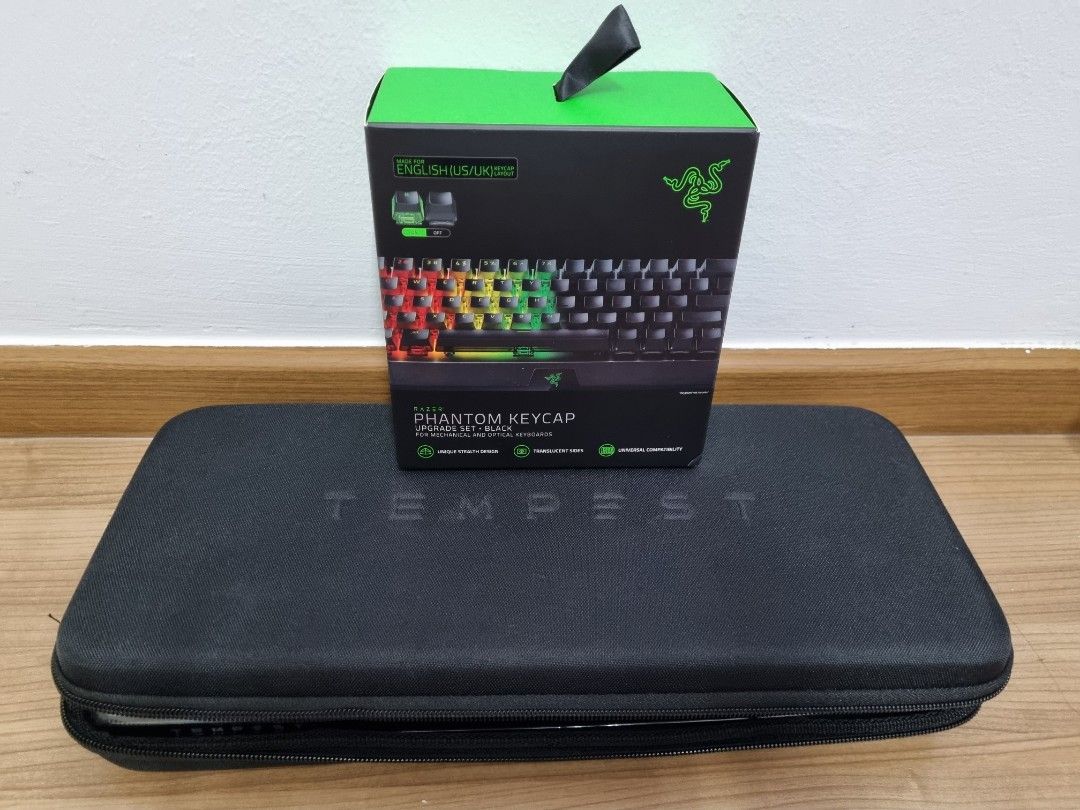 Tempest kirin v2 TKL keyboard with Razer phantom black keycaps ...