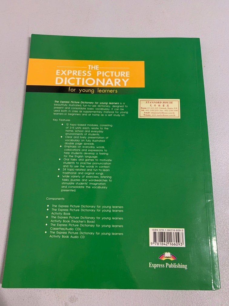 The Express Picture Dictionary for Young learners, 興趣及遊戲, 書本 & 文具, 教科書 ...