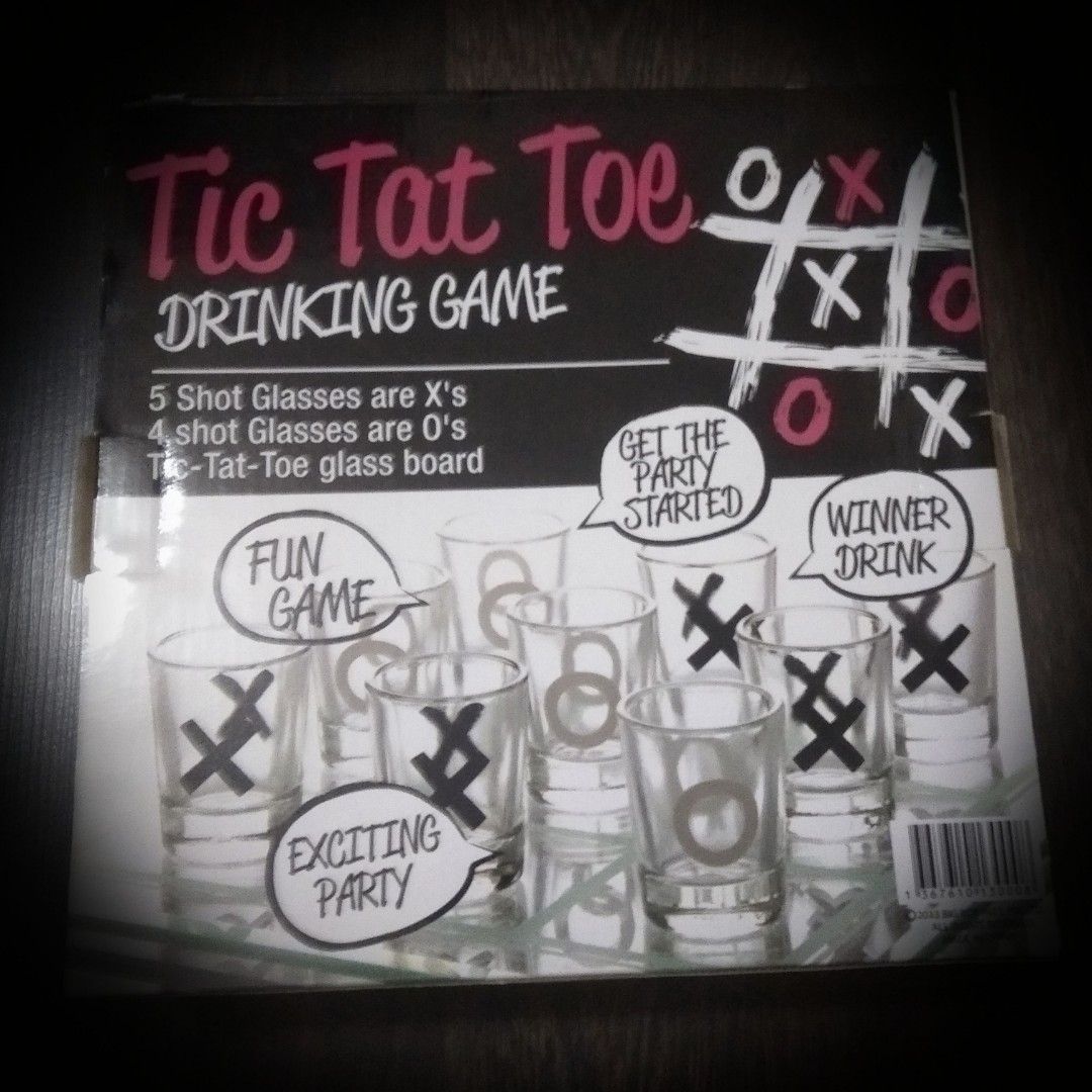 Tic Tac Toe Drinking Game, Hobbies & Toys, Toys & Games on Carousell