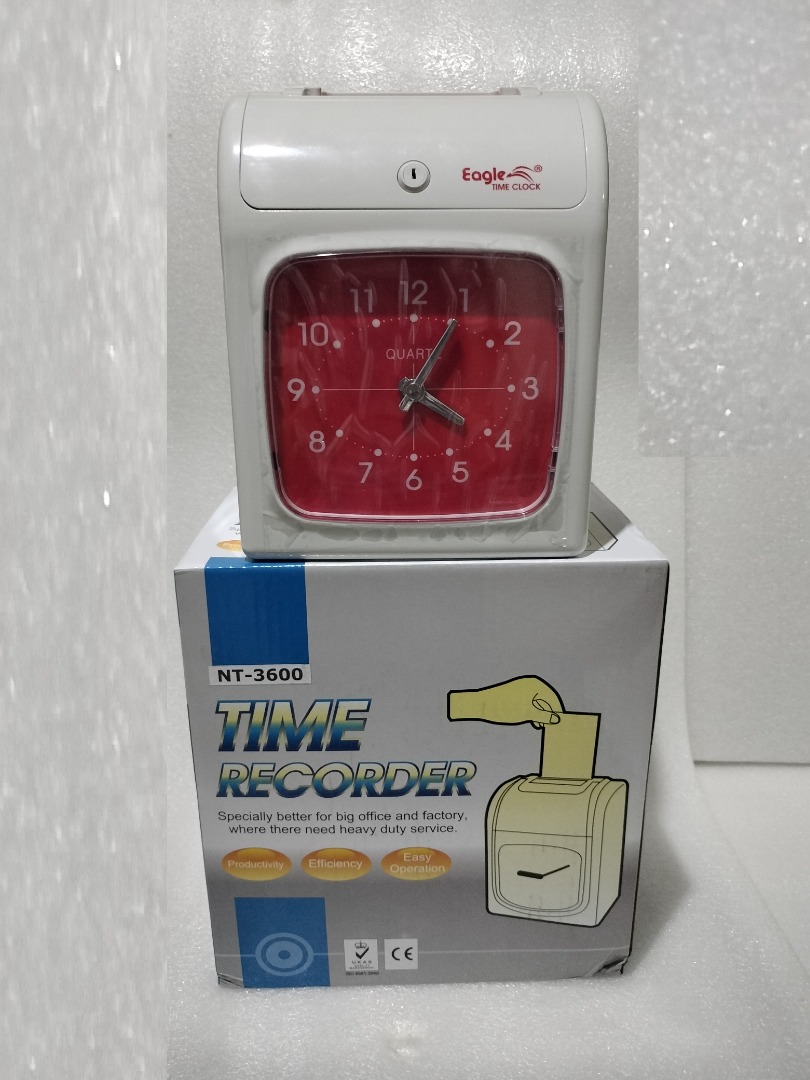 Time recorder Bundy clock Time Machine/ Time Recorder Eagle Time NT-3600, Computers & Tech ...