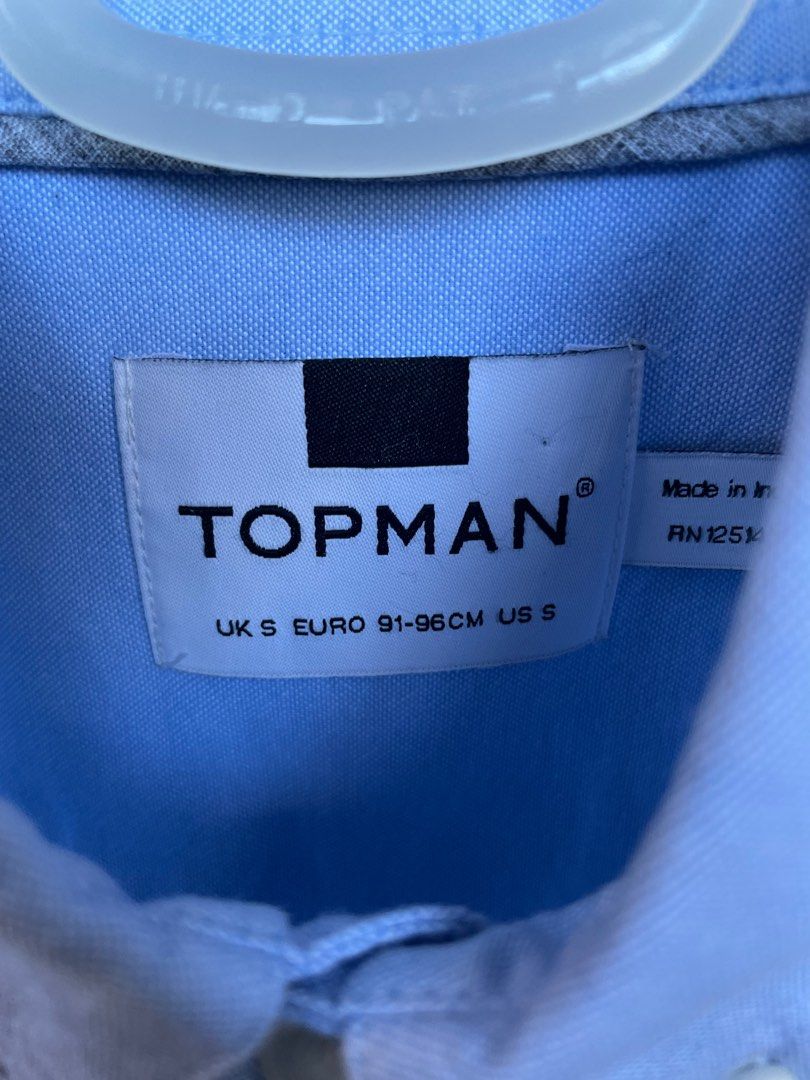 Topman Light Blue Polo, Men's Fashion, Tops & Sets, Tshirts & Polo ...