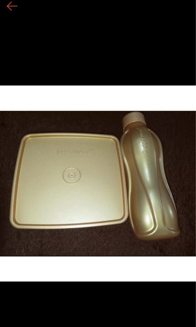 Tupperware Fiesta Set Gold Tempat Bekal Makan Lunch Box dan Eco Bottle ...