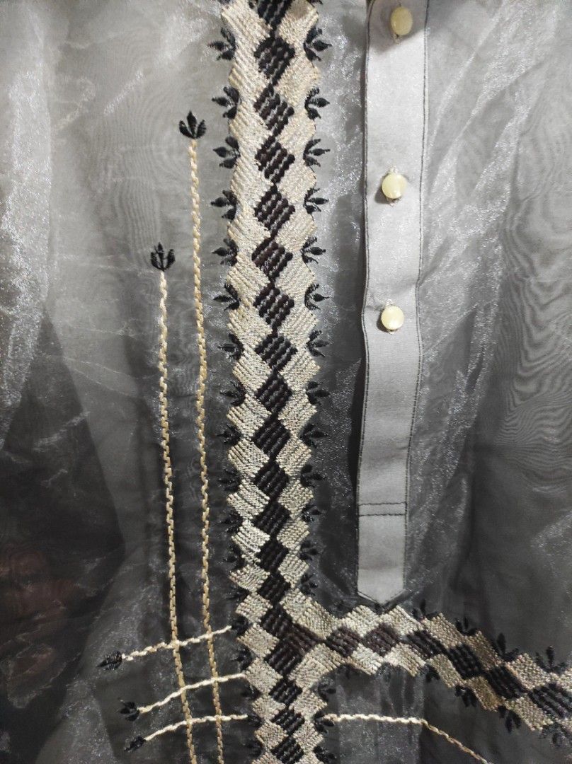 Two-tone Barong for Father/Ninong (Wedding), Men's Fashion, Coats ...