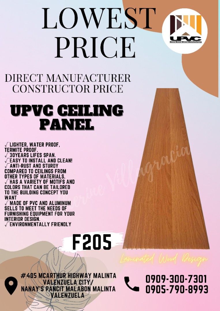 UPVC CEILING PANEL AND WPC WALL PANEL, Furniture & Home Living, Home Decor, Wall Decor on Carousell