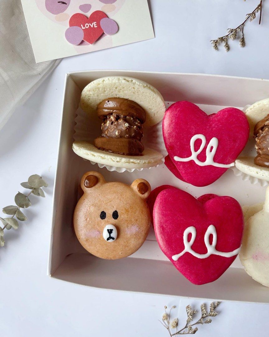 V day fat macarons, Food & Drinks, Homemade Bakes on Carousell