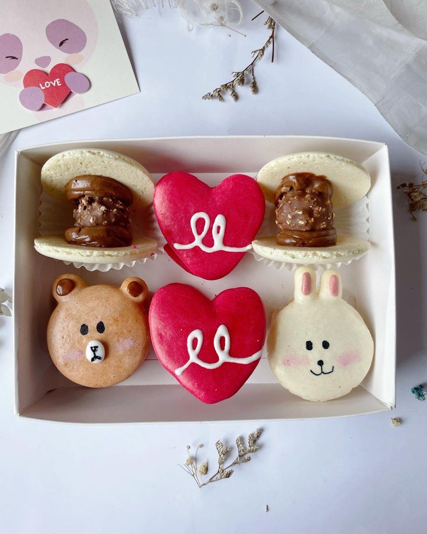 V day fat macarons, Food & Drinks, Homemade Bakes on Carousell