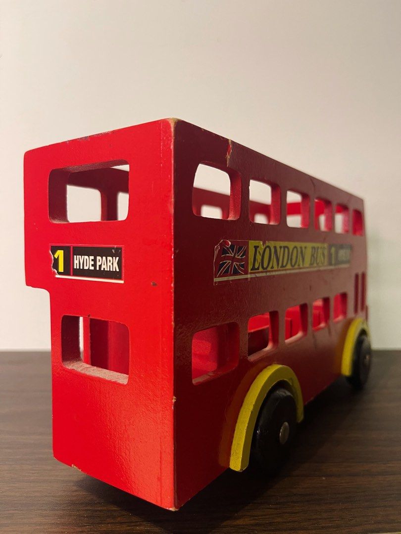 Vintage Big Wooden London Bus, Hobbies & Toys, Collectibles ...