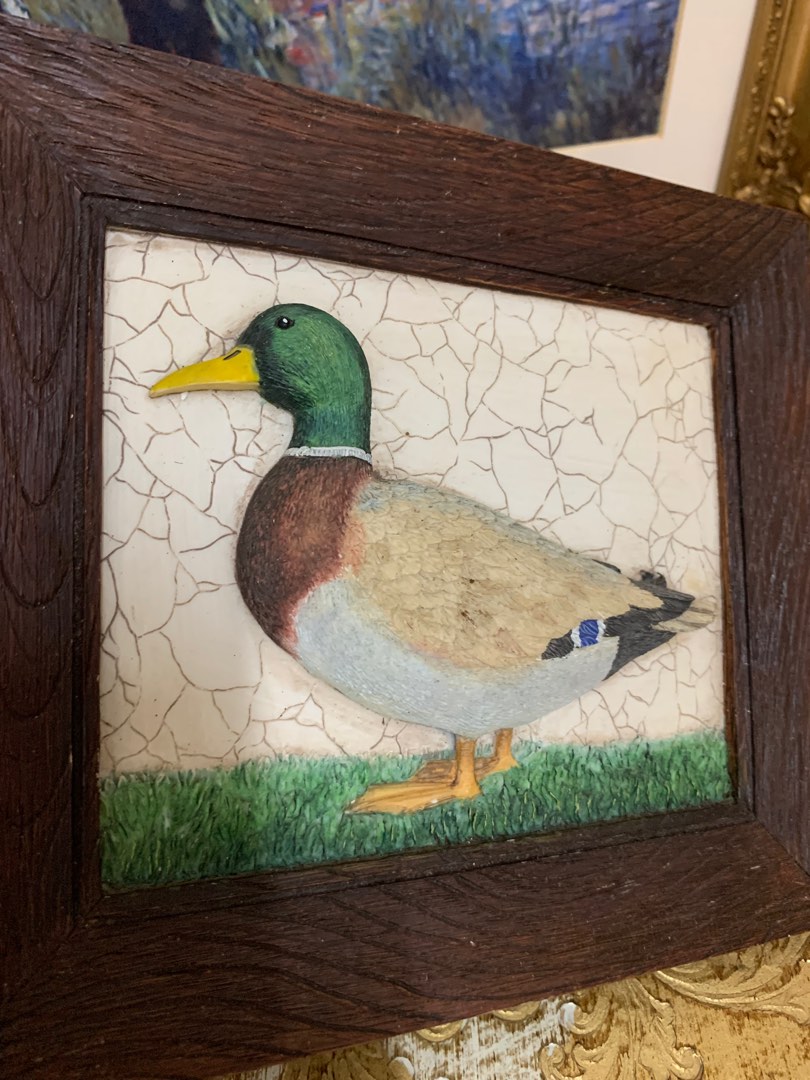 Vintage handpainted 3D Duck wall Plaque. StMichael England, Furniture ...
