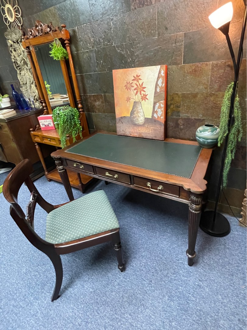 Vintage Writing table with chair, Furniture & Home Living, Furniture ...