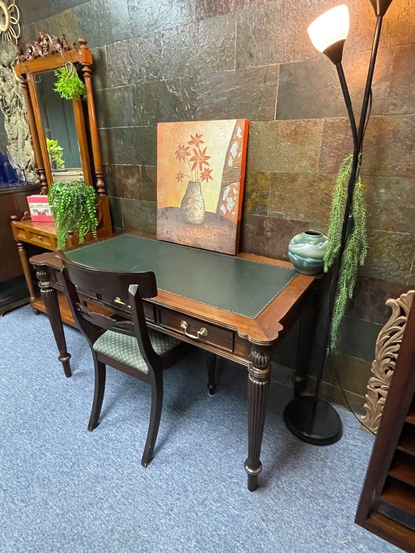 Vintage Writing table with chair, Furniture & Home Living, Furniture ...