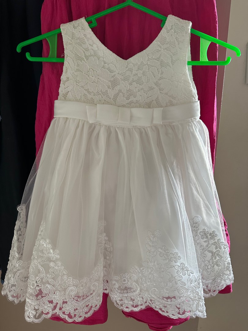 White baby dress/gown, Babies & Kids, Babies & Kids Fashion on Carousell