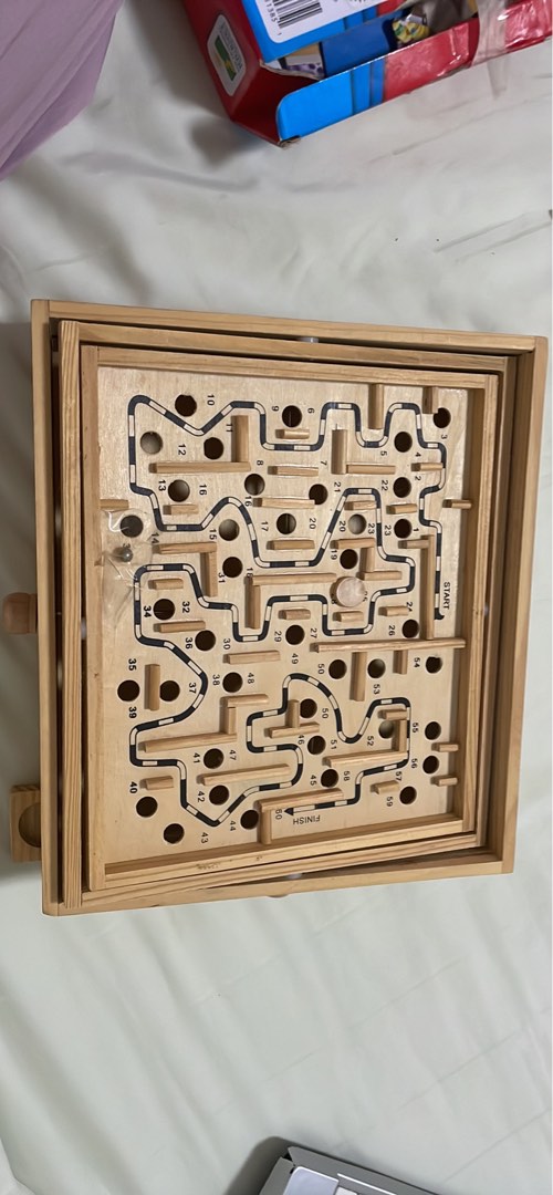 Wooden Ball Maze Game,Hand-Carved Labyrinth Puzzle Toy for Dementia ...