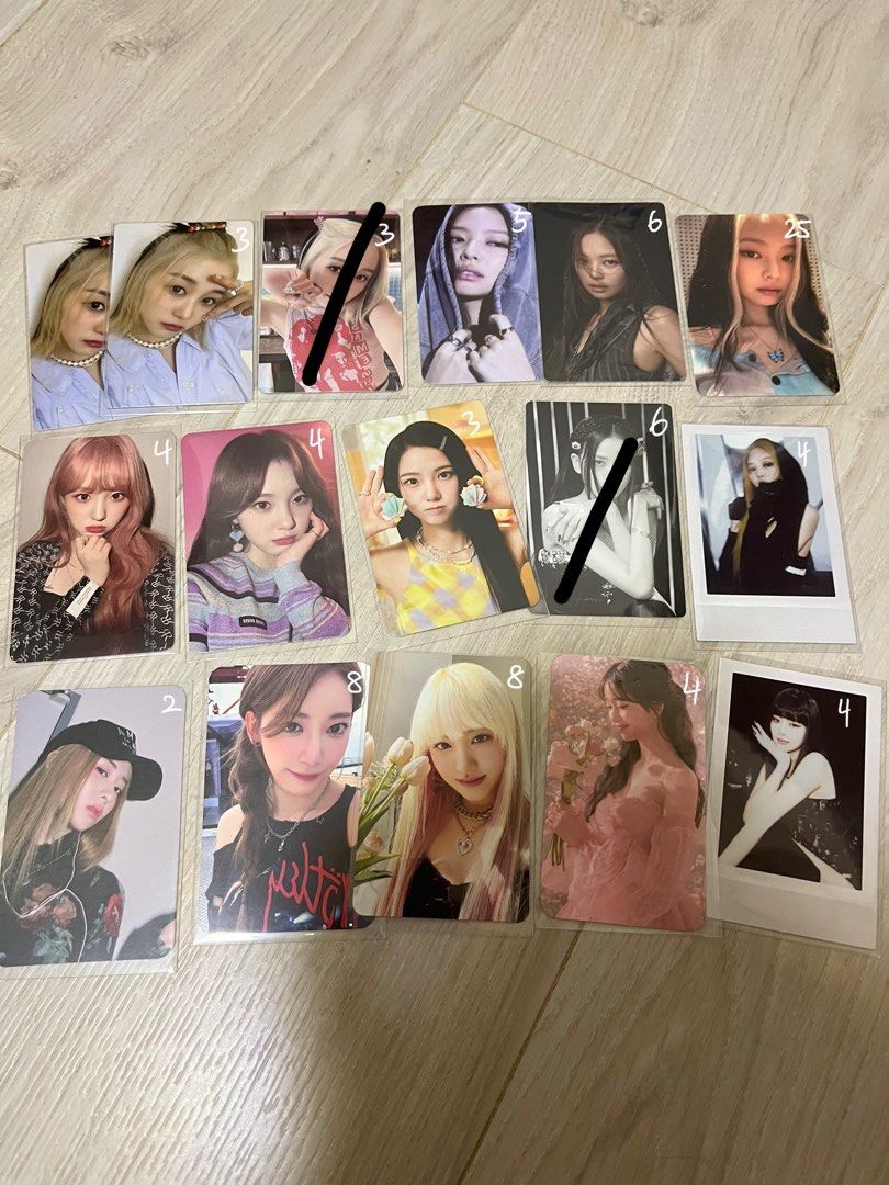 WTS blackpink le sserafim stayc ive kepler photocards and pobs jennie jisoo sumin liz sakura ...