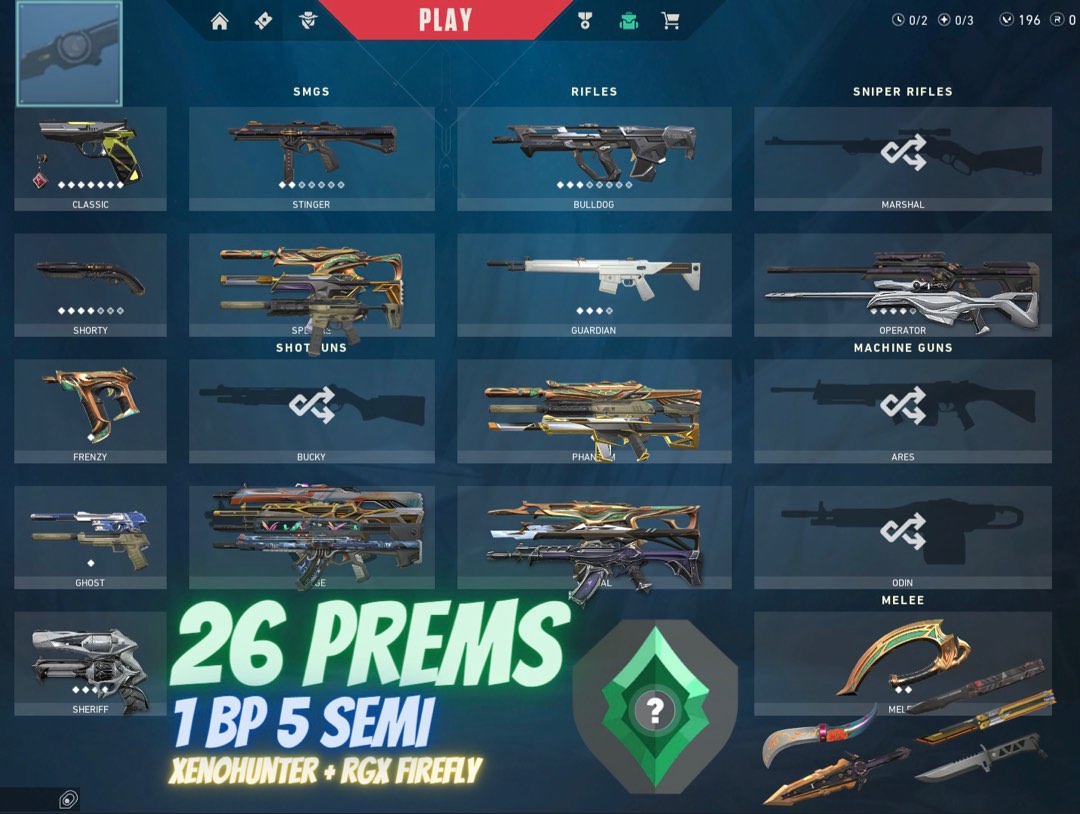 Xenohunter knife + Prelude to chaos bundle 26 PREMIUMS CHEAP VALORANT ...