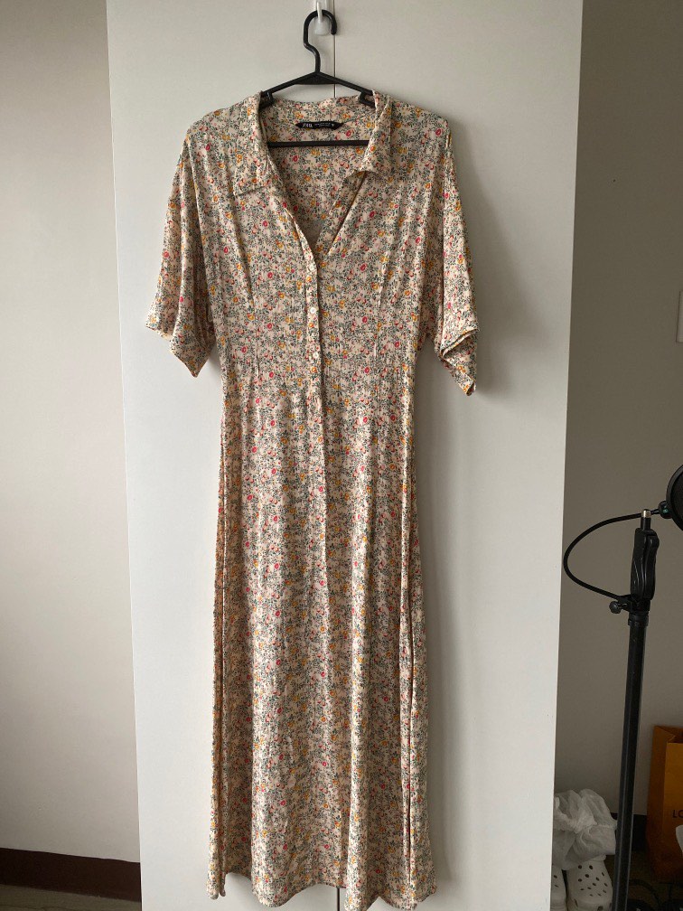 Zara Floral Maxi Dress, Women's Fashion, Dresses & Sets, Dresses on ...