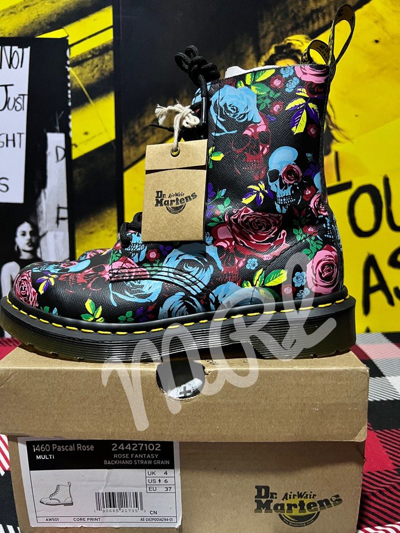 1460 Pascal ROSE a.k.a Skulls and Roses, Women's Fashion, Footwear ...