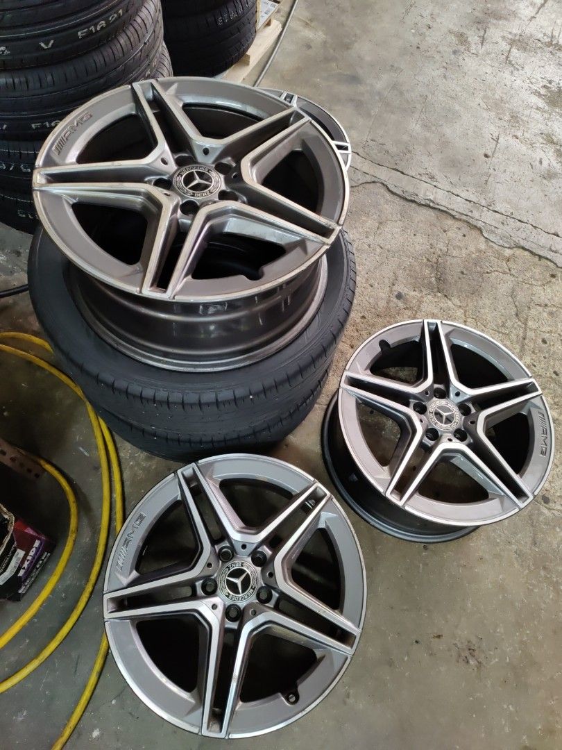 18 inch Original AMG rim, Car Accessories, Tyres & Rims on Carousell
