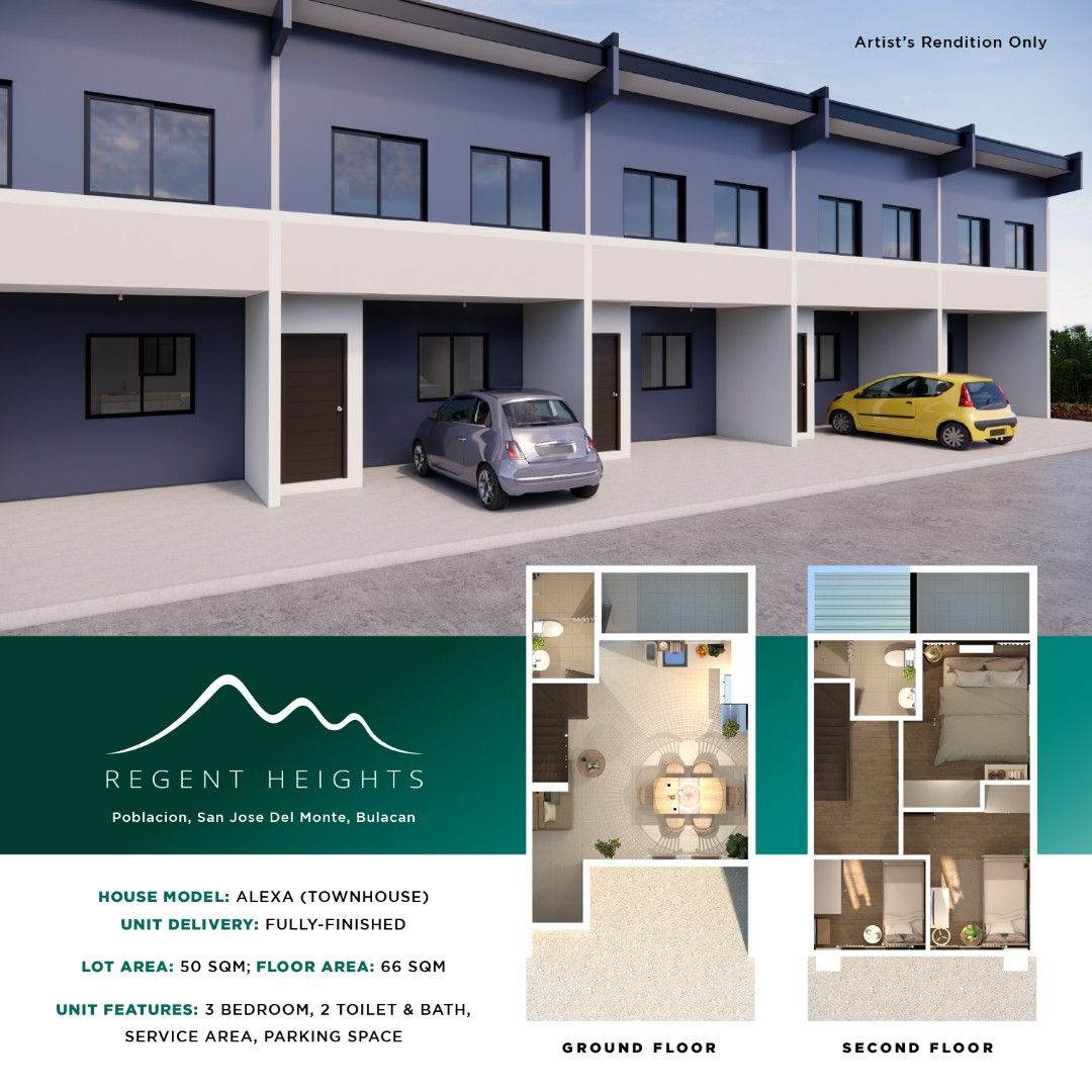 Regent Heights San Jose Del Monte Bulacan 3BR 2T&B Townhouse, Property ...