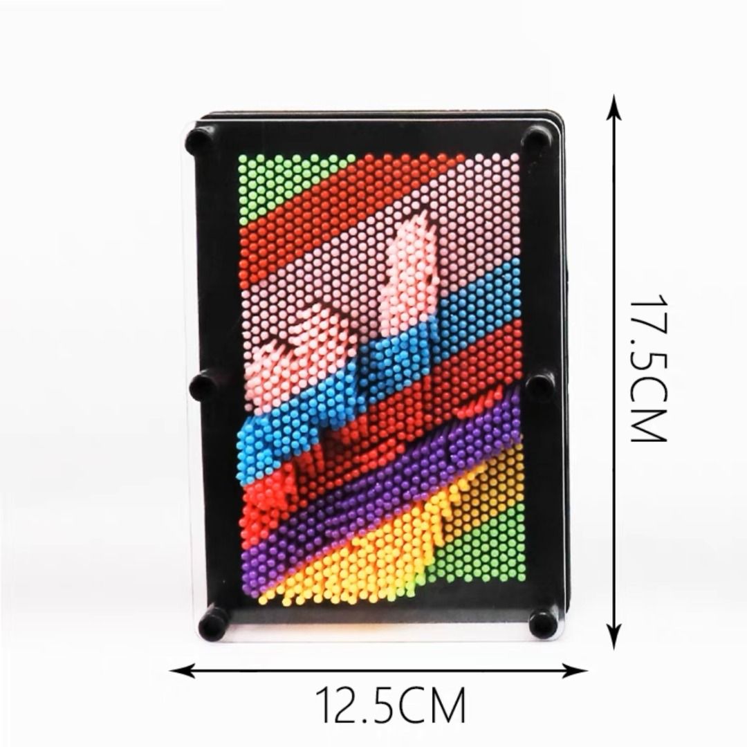3D Rectangular Rainbow Pinart pin sculpture board toy, Furniture & Home Living, Home Decor ...