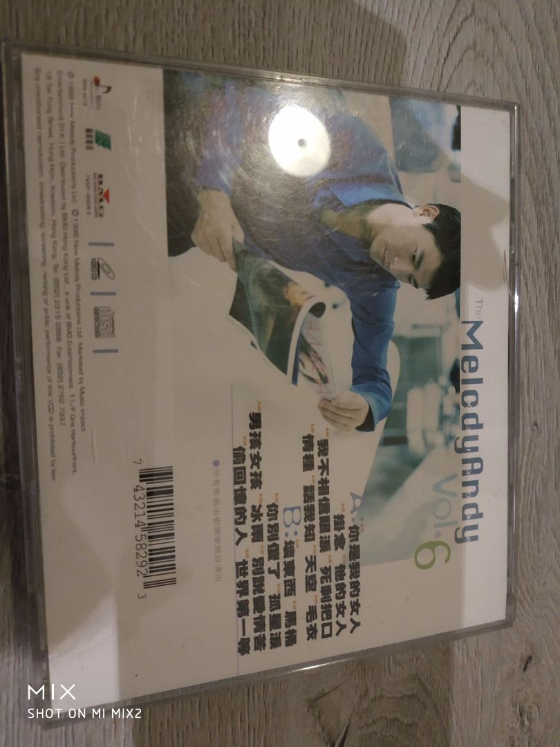 劉德華 melody andy vol.6 vcd 雙碟, 興趣及遊戲, 音樂、樂器 & 配件, 音樂與媒體 - CD 及 DVD - Carousell