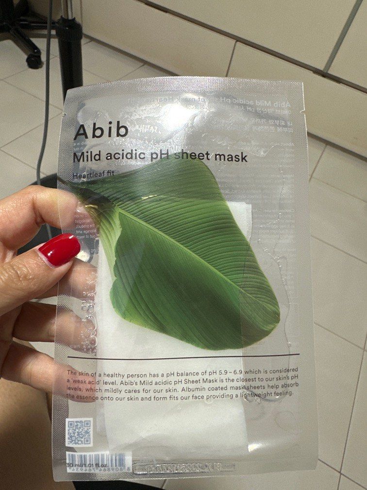 Abib mild acidic PH sheet mask Heartleaf Fit, Beauty & Personal Care, Face, Face Care on Carousell