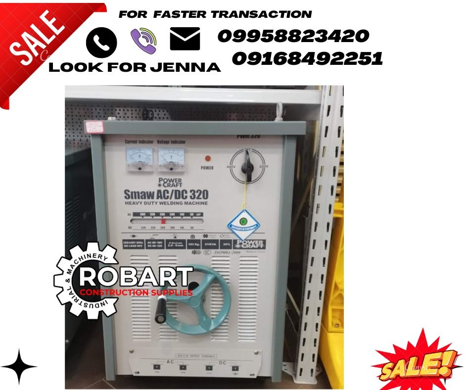 AC/DC transformer ARC welding machine brand: Powercraft model: PWM320 ...