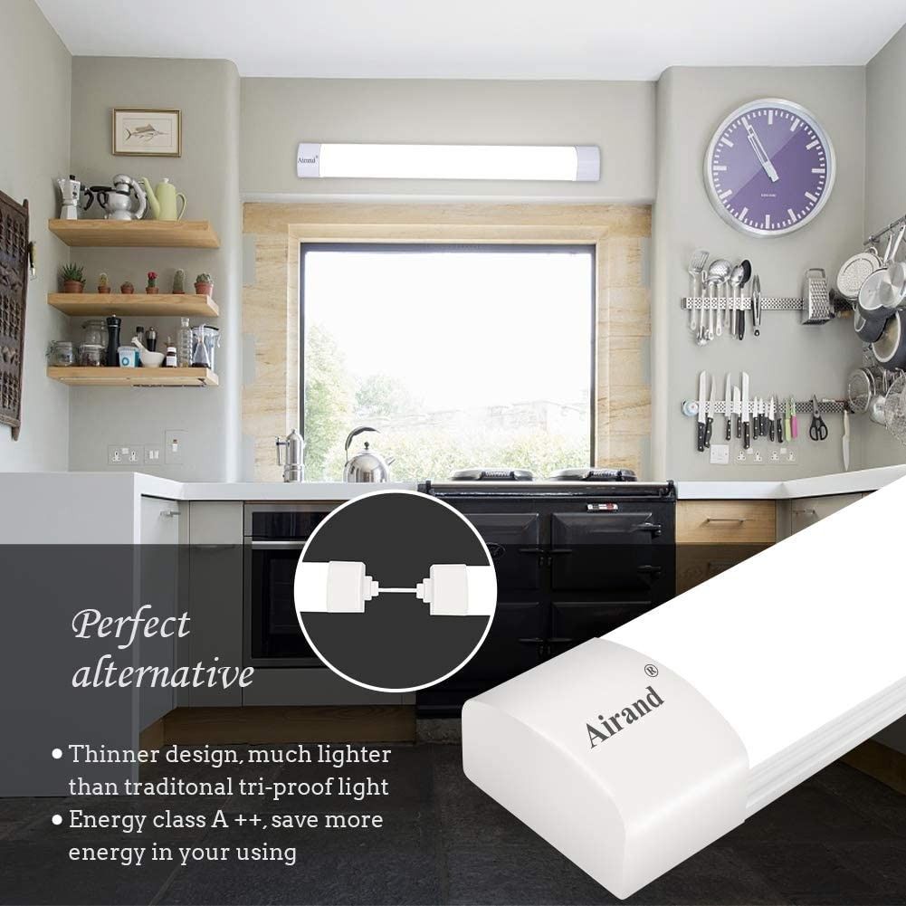 Airand LED Tube Light, 60 CM 2ft LED Luminaire IP66 Workshop Light 18W ...