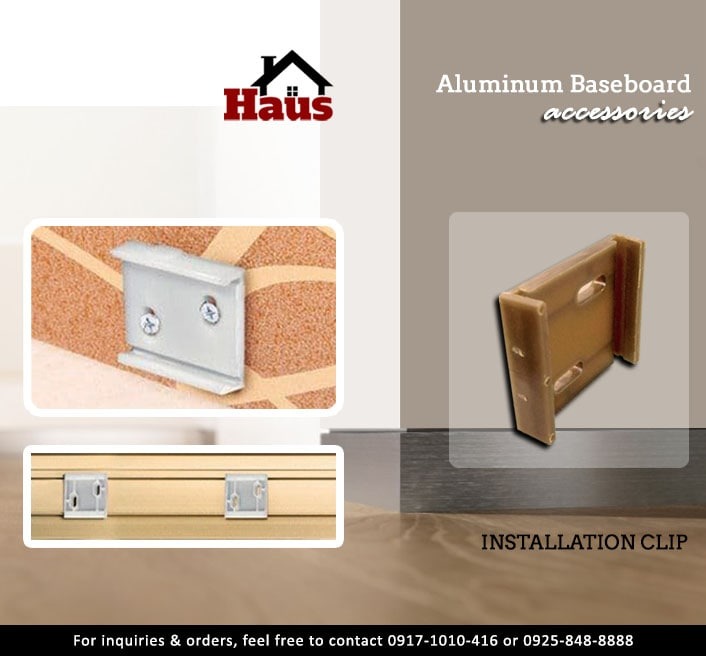 Alu Baseboard Accessories Installation Clip Champagne, Commercial ...