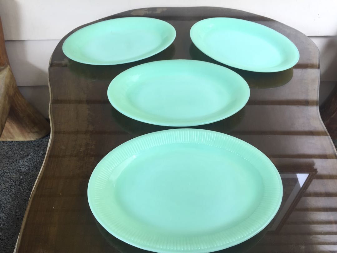 Antique Fire King Jadeite Plates, Furniture & Home Living, Kitchenware ...
