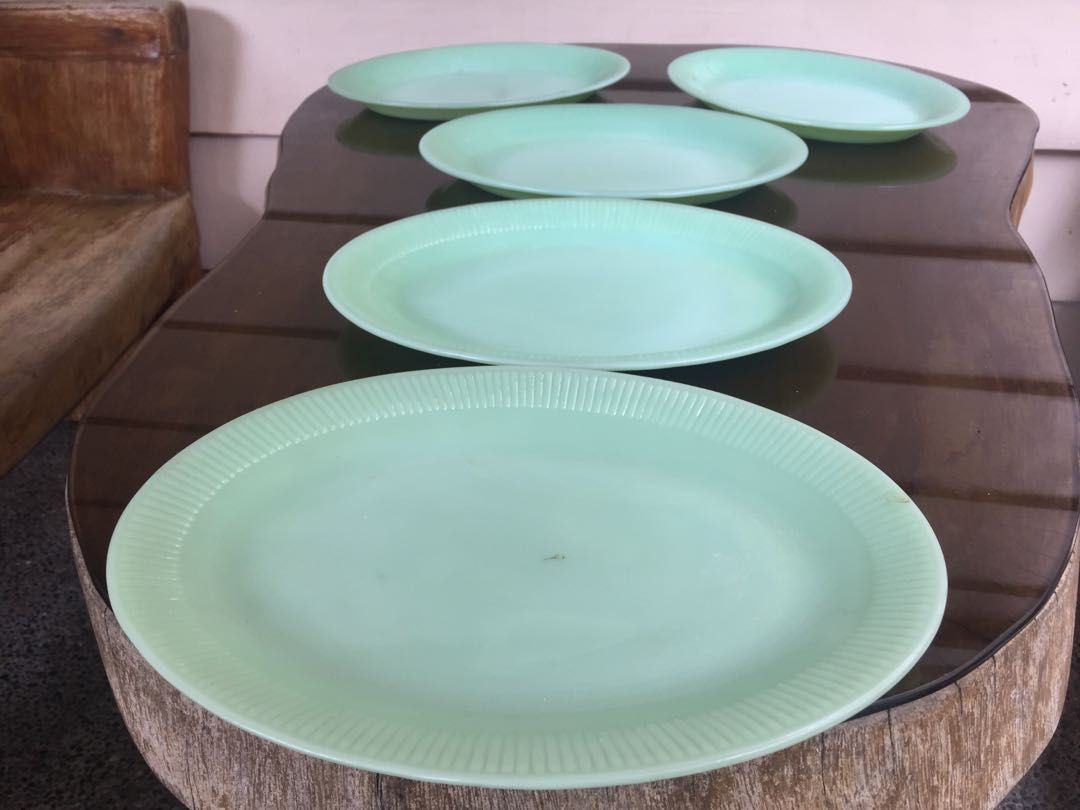 Antique Fire King Jadeite Plates, Furniture & Home Living, Kitchenware ...