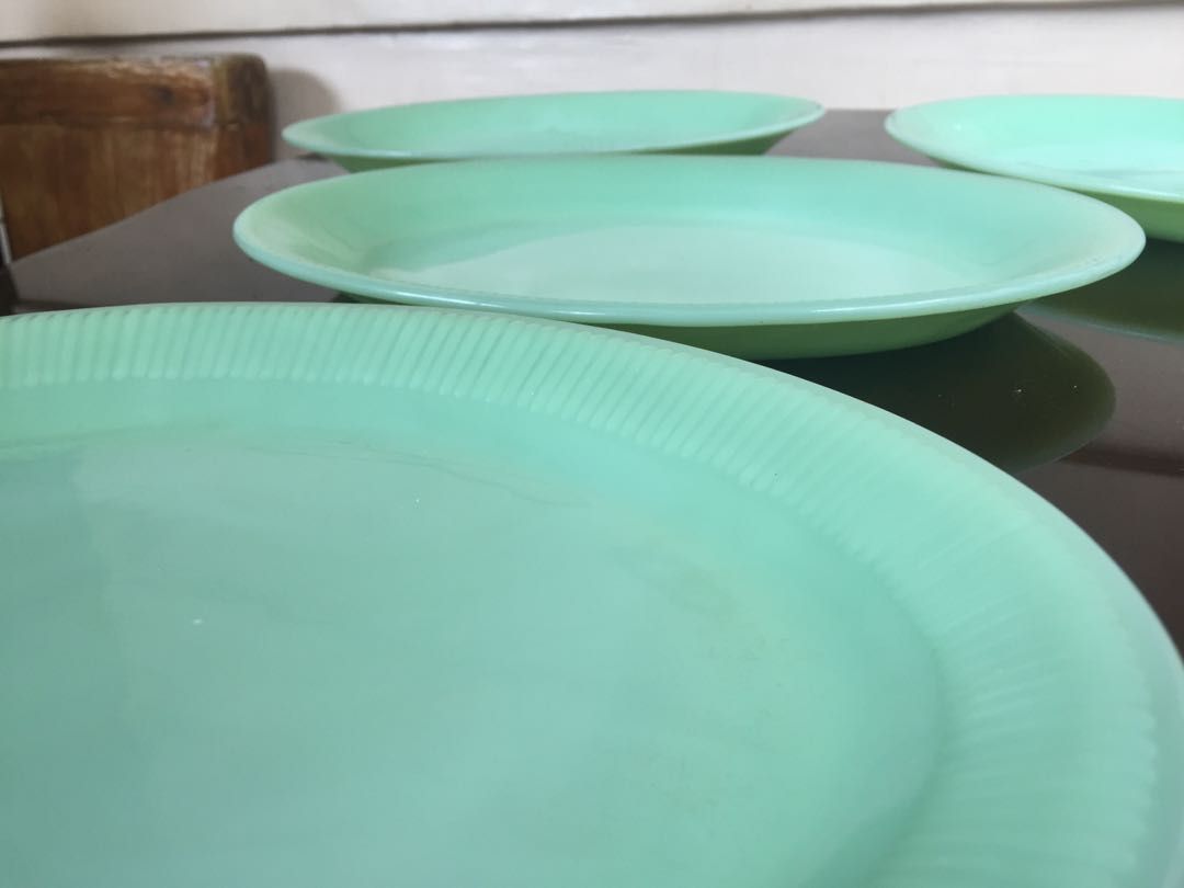 Antique Fire King Jadeite Plates, Furniture & Home Living, Kitchenware ...