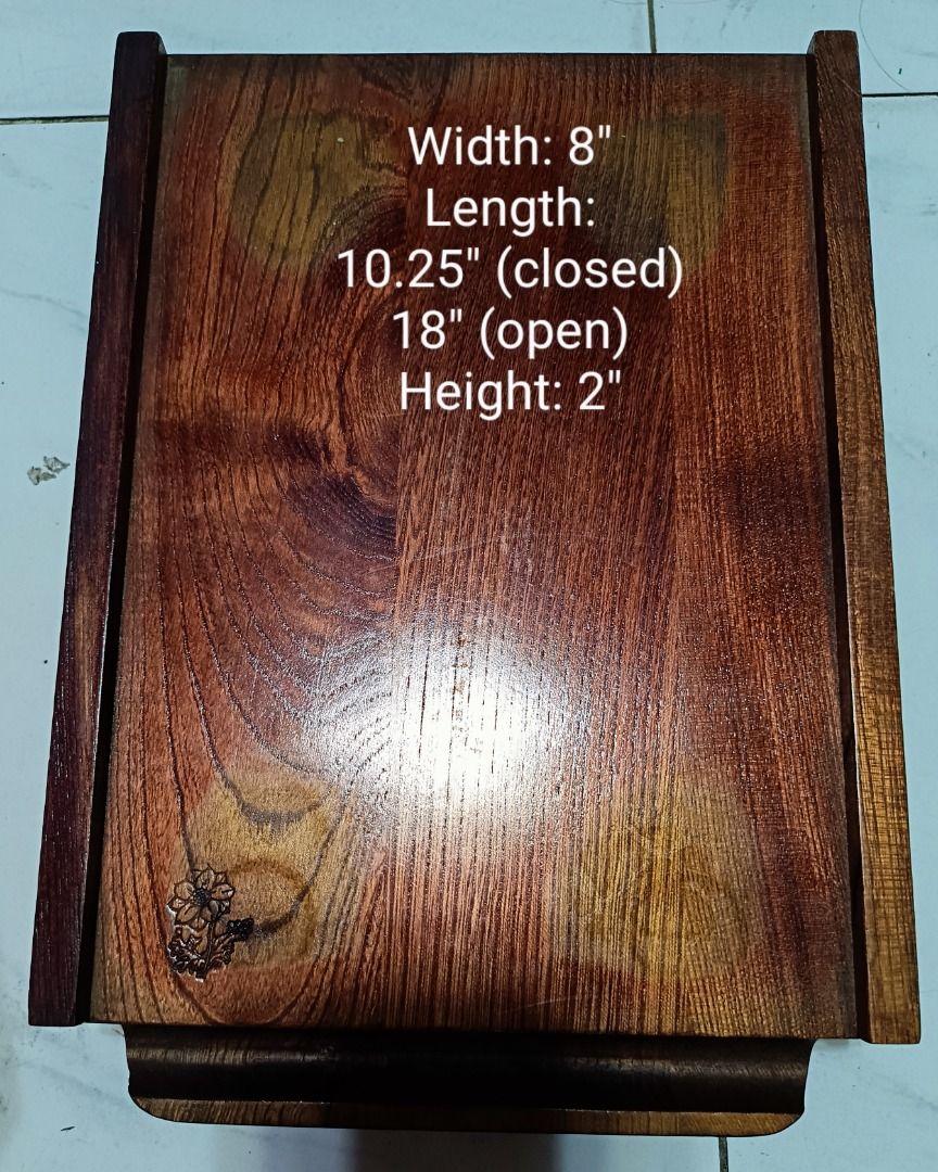 Vintage Walnut Wooden Lap Desk Portable Writing Desk Writing Box with ...