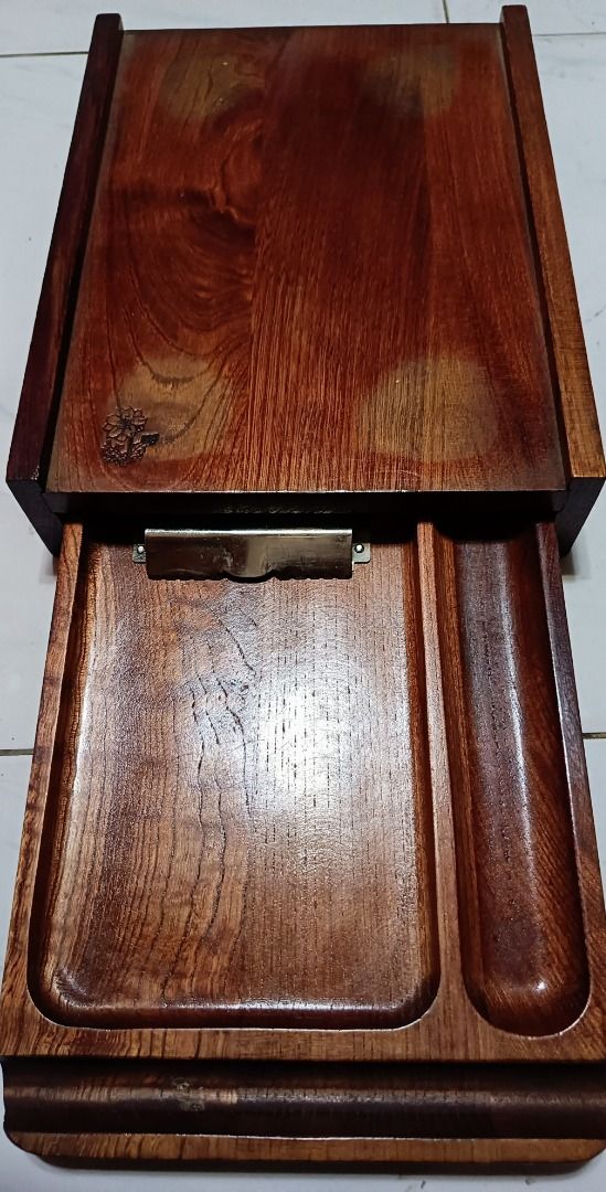 Vintage Walnut Wooden Lap Desk Portable Writing Desk Writing Box with ...