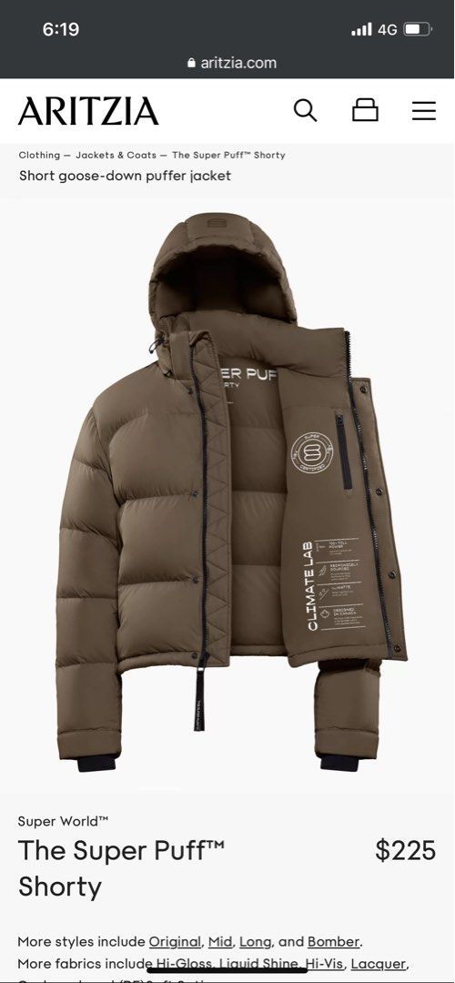 Aritzia Super Puff Down Jacket, Women's Fashion, Coats, Jackets and ...