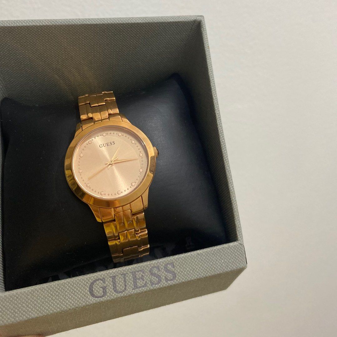 [Authentic] Guess Classic Slim Rose Gold Watch, Women's Fashion ...
