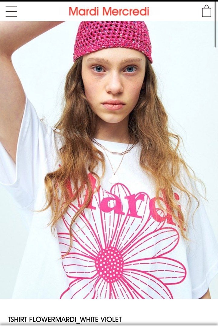Authentic Mardi Mercredi Flower Collection Logo Tshirt, Women's Fashion ...