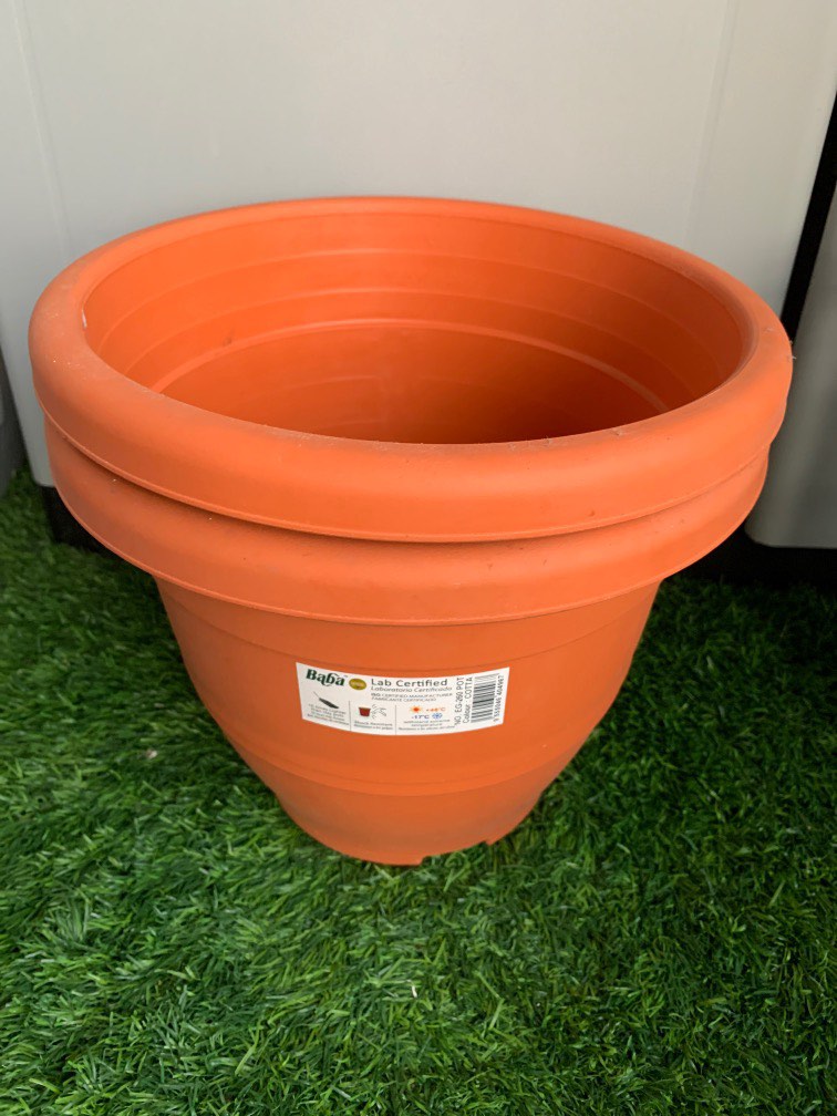 BABA HIGH QUALITY 260 Cotta colour ECO BIG POT, Furniture & Home Living ...